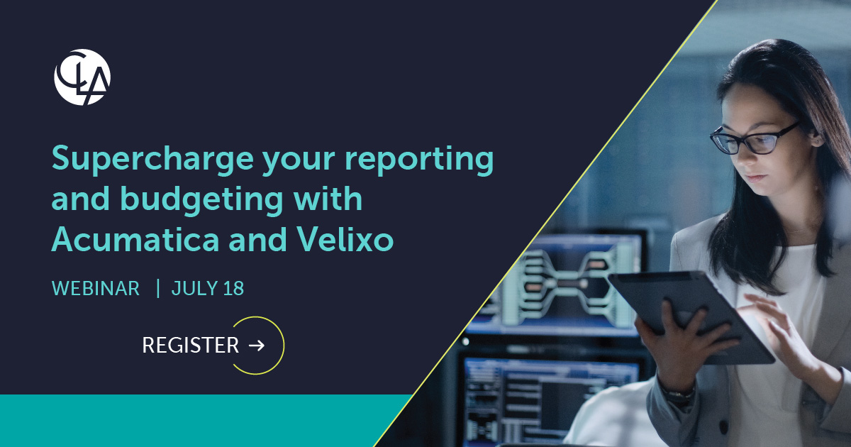 Streamline Financial Reporting With Acumatica + Velixo: CLA