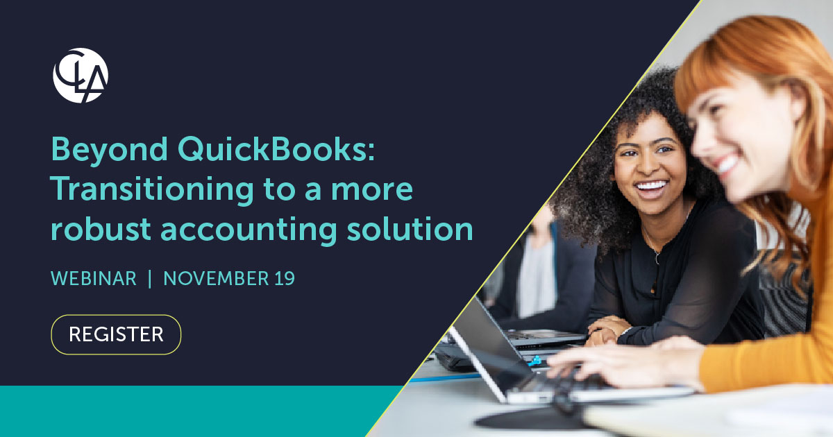 Transitioning to a More Robust Accounting Solution: CLA