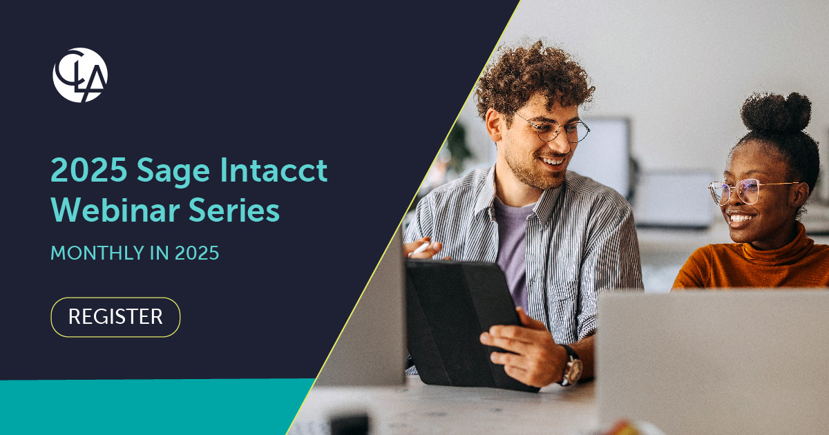 2025 Sage Intacct Webinar Series: CLA